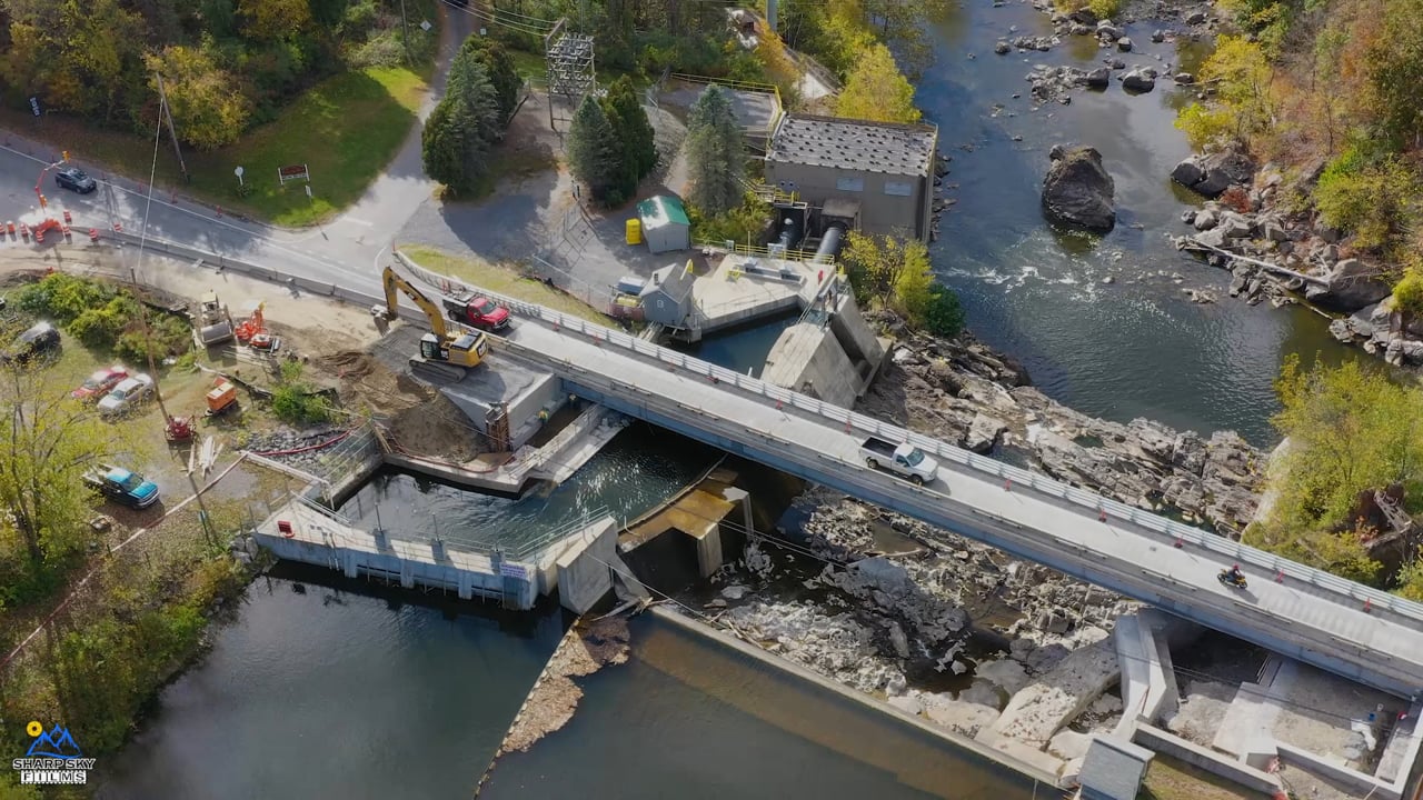 Construction of the Middle Falls bridge over the Battenkill – Sharp Sky ...